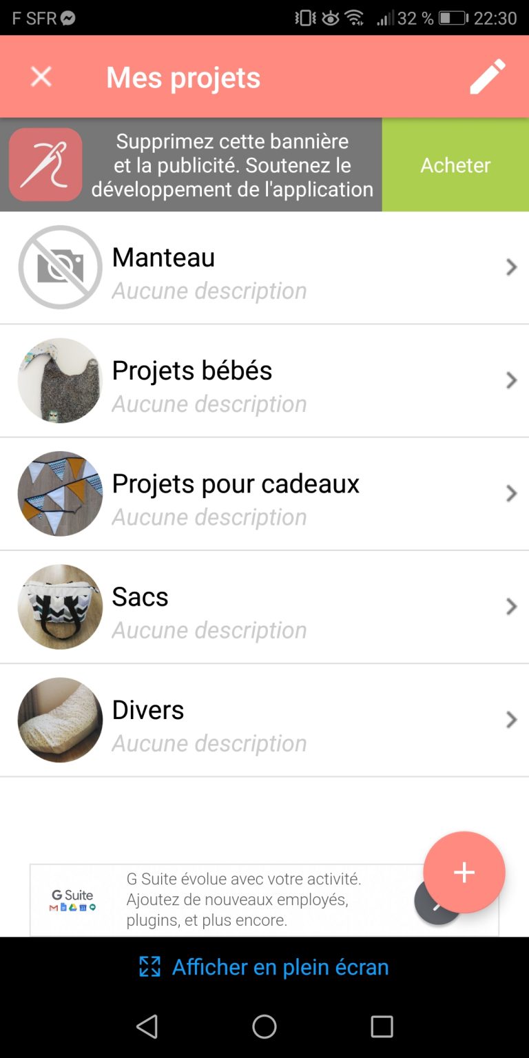 Une application pour s'organiser en couture - Les lubies de Cadia